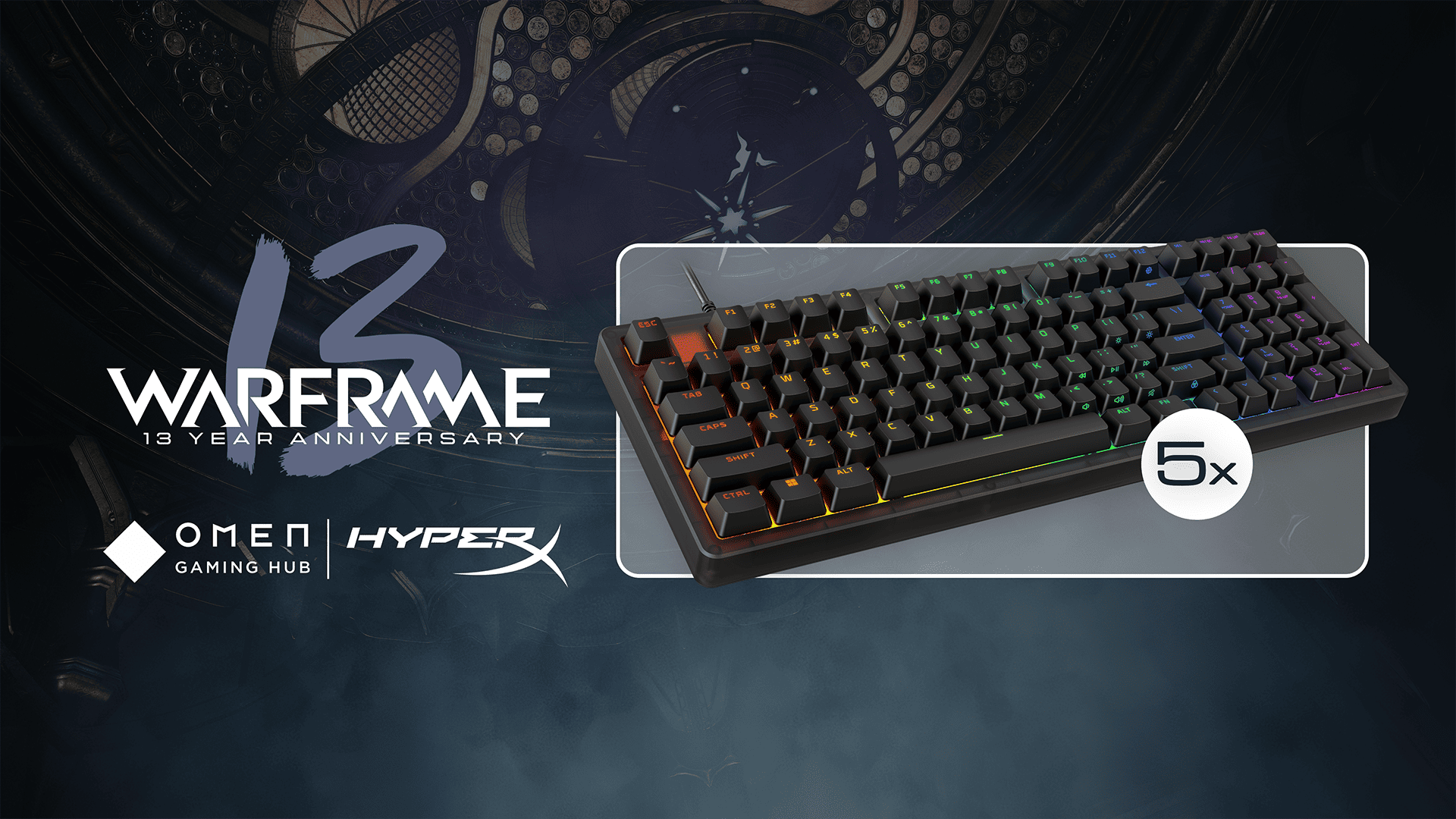 Warframe: Warframe x HyperX 13 Year Anniversary Keyboard Giveaway